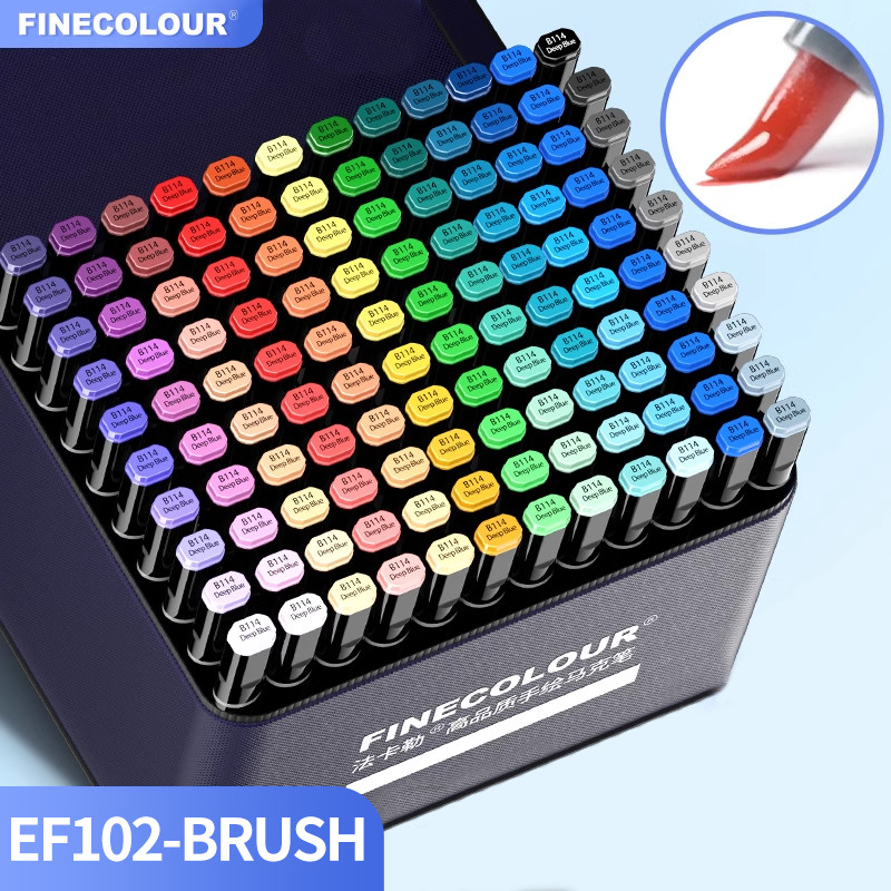 Finecolour EF102 24/36/48/72 set Color Markers Paint Pen Double-headed ...