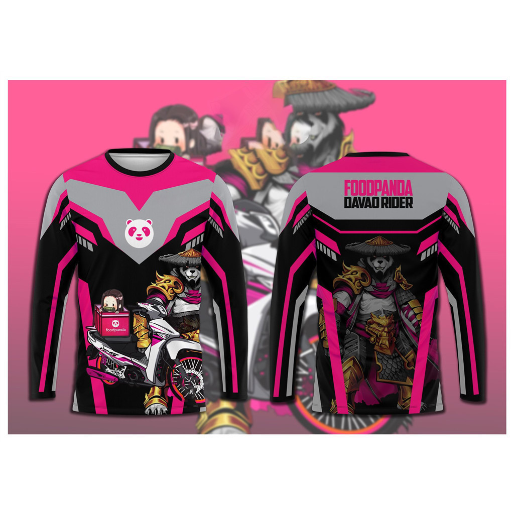 Food Panda rider long Sleeve T-Shirt for Delivery Workers Breathable ...