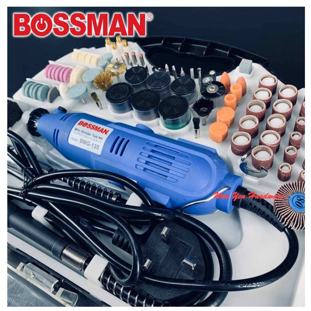 BOSSMAN BMG-135 l Mini Grinder Tool Kit Set l Rotary Tool Set Mini Die ...