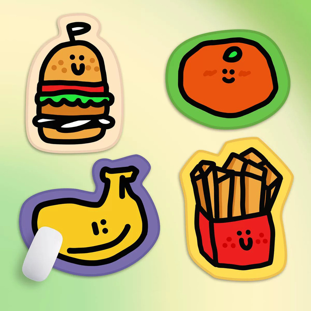 Cute Cartoon Food Mouse Pad Computer Keyboard Pads Office Desktop Anti ...