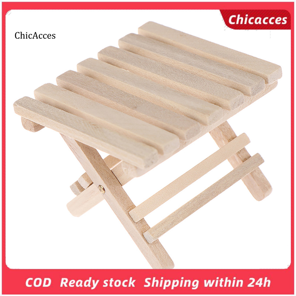 ChicAcces 1:12 Folding Table Handicraft DIY Mini Mini Furniture Beach ...