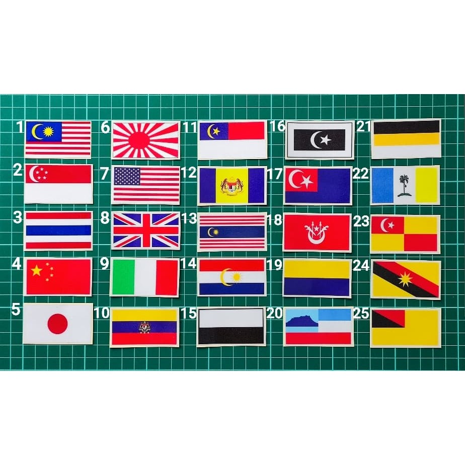 Sticker Negeri Malaysia Negara Luar (3cm x 5cm) Printing Laminated ...