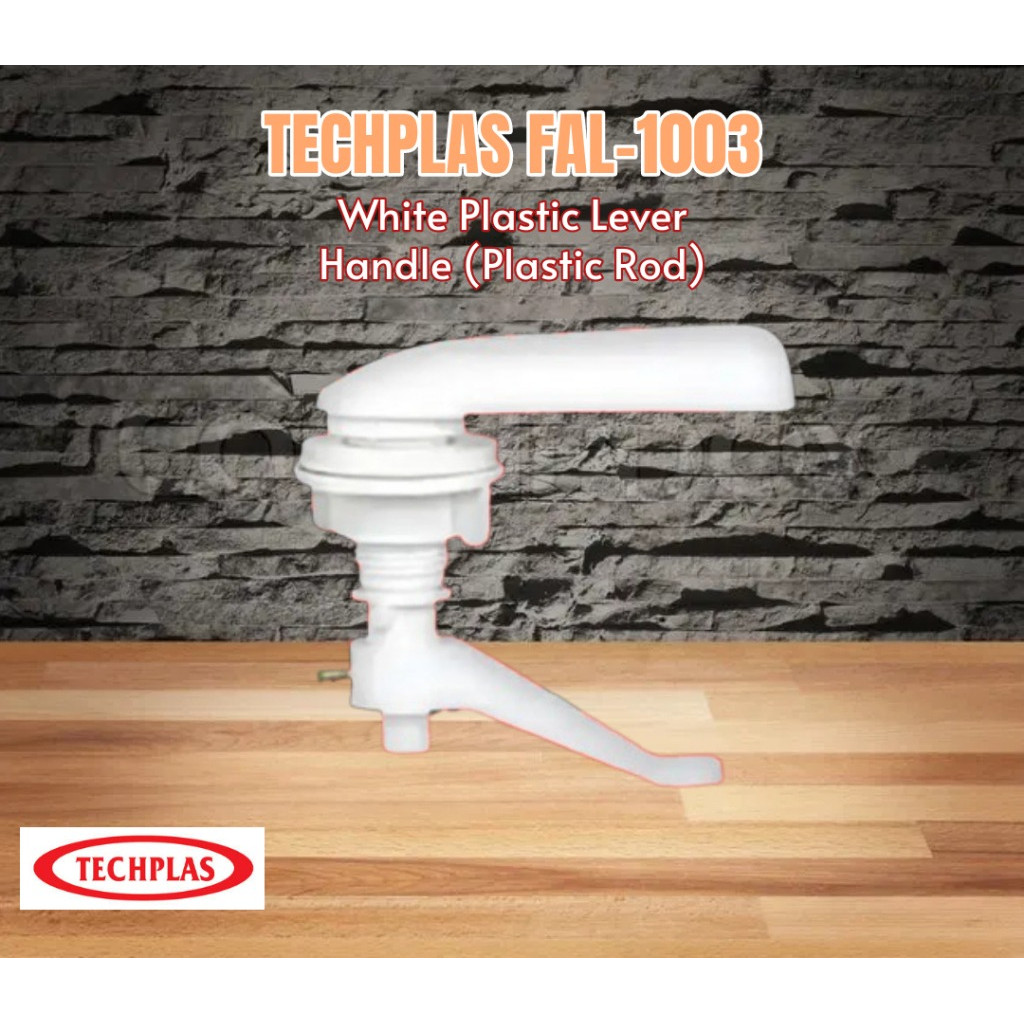 [ TECHPLAS ] FAL-1003 White Plastic Lever Handle (Plastic Rod) | Shopee ...