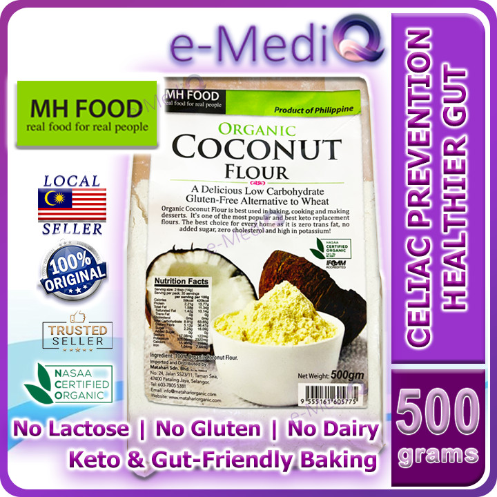 MH Food Organic Coconut Flour - 500gm [Gluten Free | Keto | Zero Trans ...