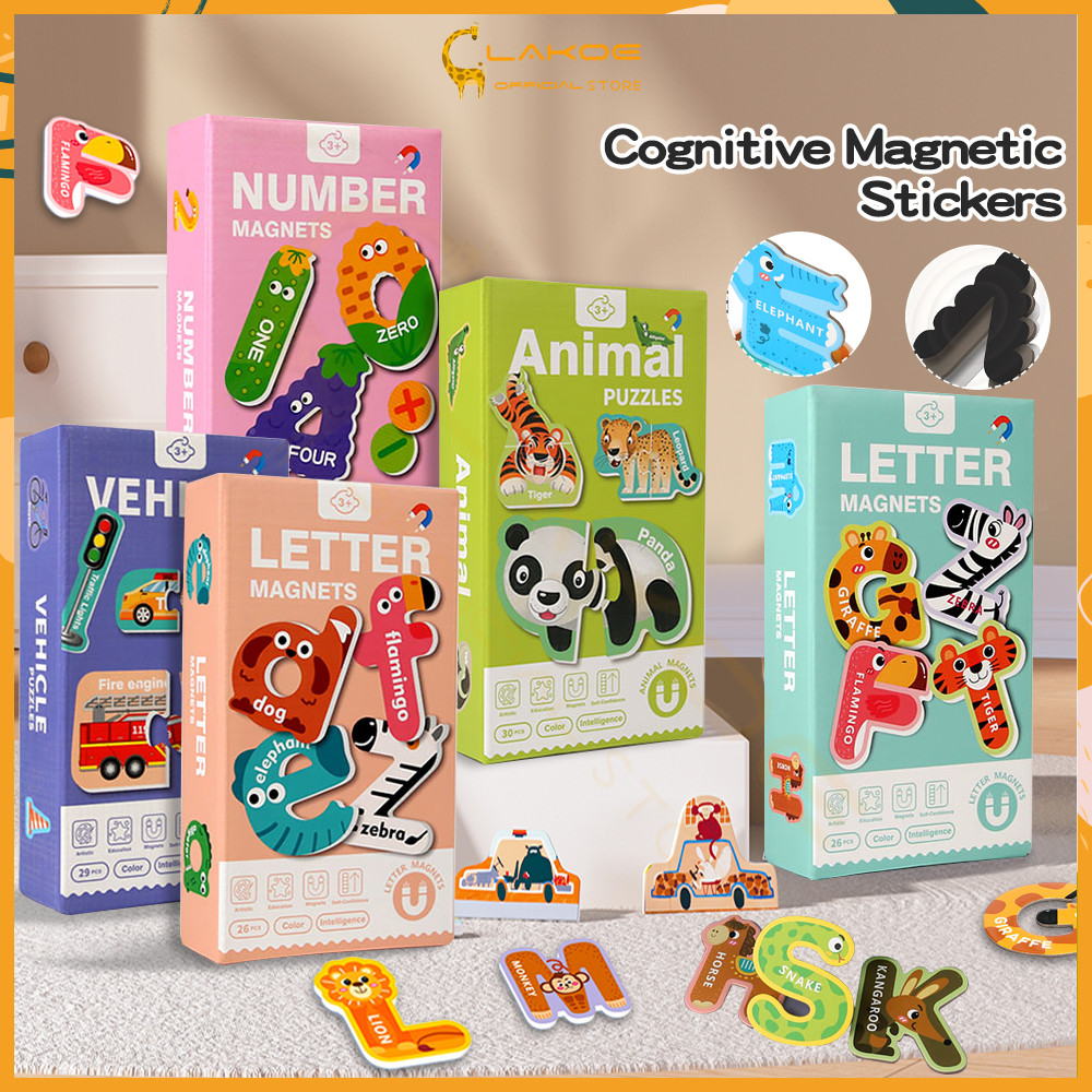 LAKOE ABC Magnetic Fridge for Kids Early Learning Magnetic Alphabet and ...