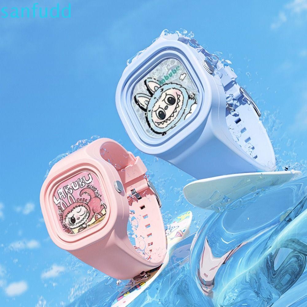 SANFUDD Labubu Wrist Watch, Square Cartoon Zimomo Quartz Watch, Cartoon ...