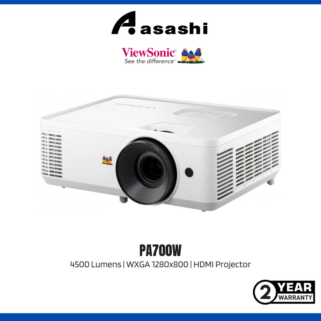 VIEWSONIC PA700W 4,500 ANSI Lumens WXGA (1280x800p) Business ...