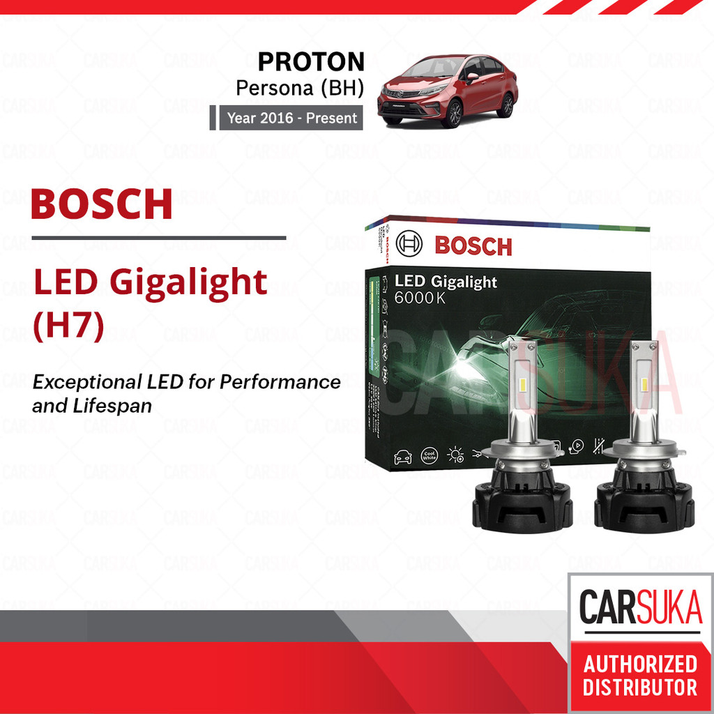 Bosch LED Gigalight 6000K H7 Halogen Headlight Retrofit Bulb + CANBUS ...