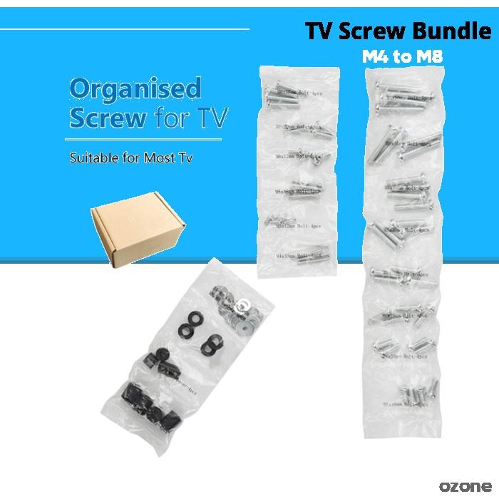 Universal TV Screw Pack Fits All TVs M4 M5 M6 M8 screw spacer | Shopee ...
