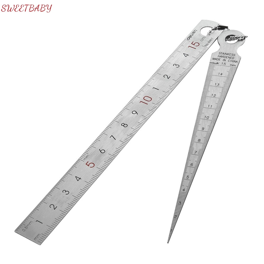 IN STOCK| Stainless Steel Welding Taper Feeler Gauge Gage Depth Ruler ...