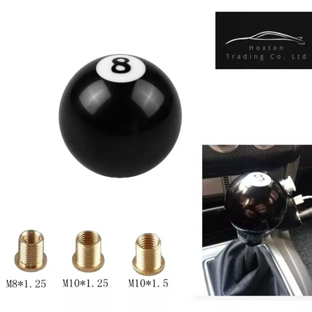 Universal Car Gear Shift Knob Black 8 Pool Billiard Ball Round Shifter ...