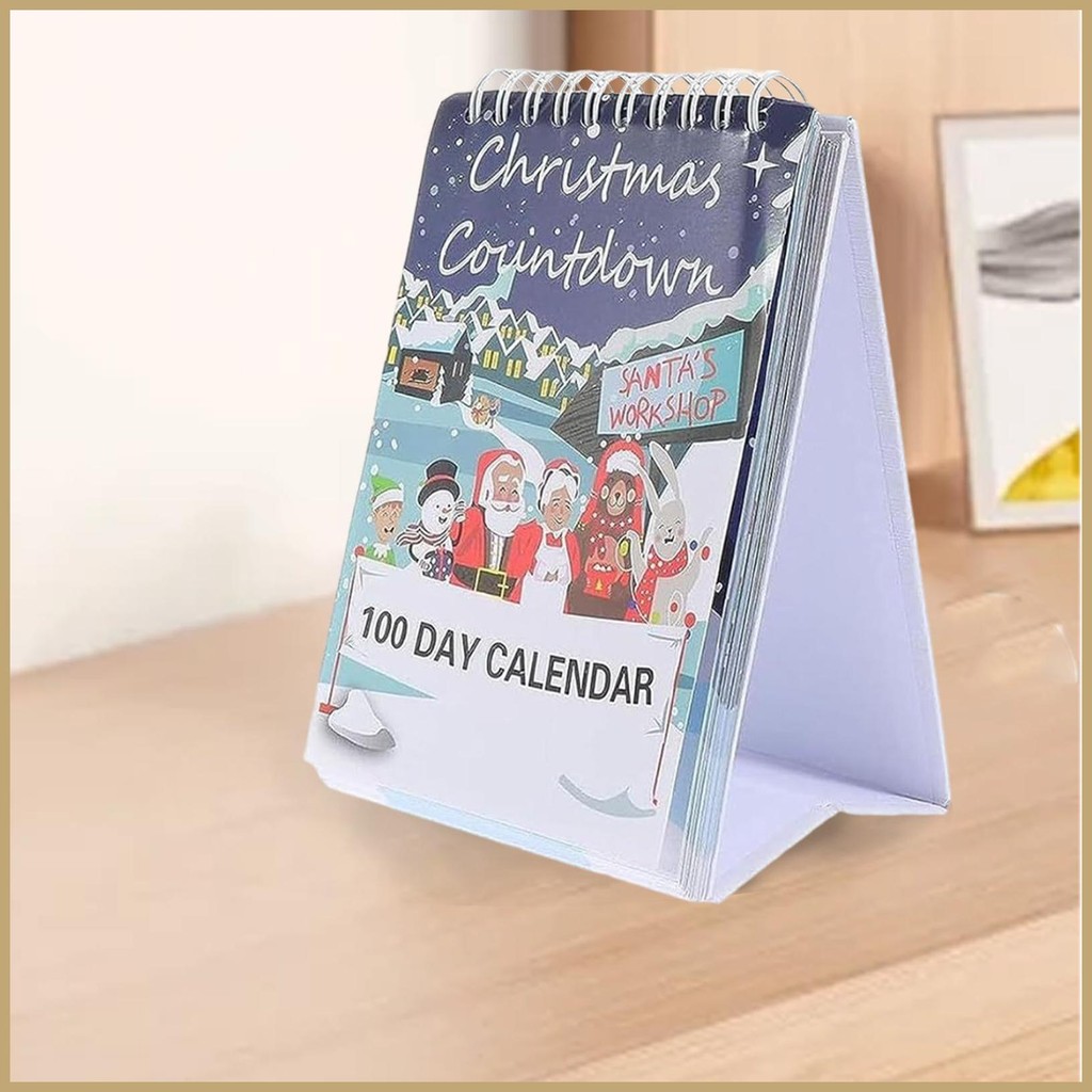 100 Day Advent Calendar 2025 Festive Countdown Desk Calendar Christmas ...