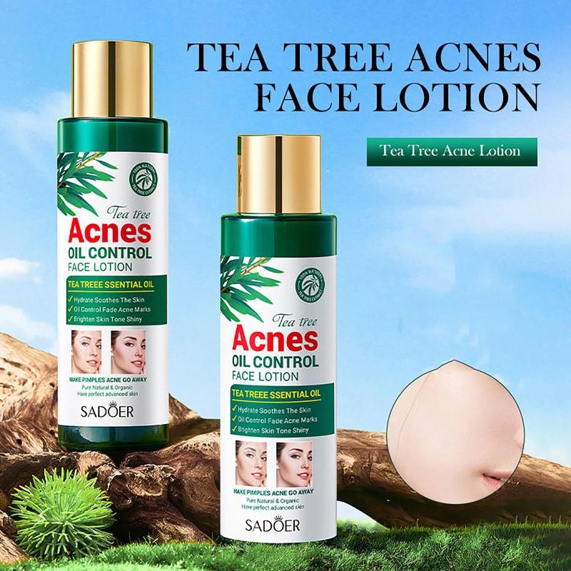 SADOER tea tree acne oil control lotion acne marks facial anti-acne skincare hydrating ...