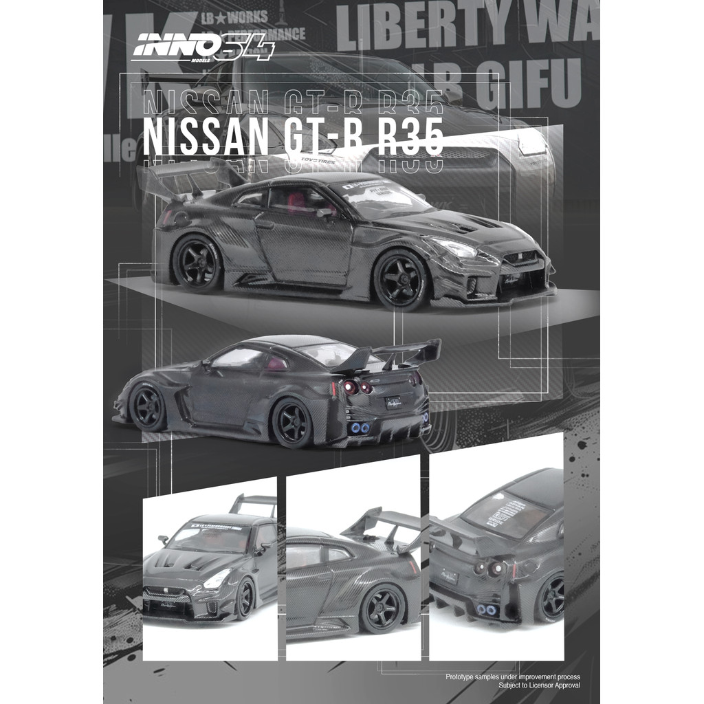 INNO MODELS INNO64 1/64 NISSAN GT-R R35 LBWK SUPER SILHOUETTE 35GT-RR ...