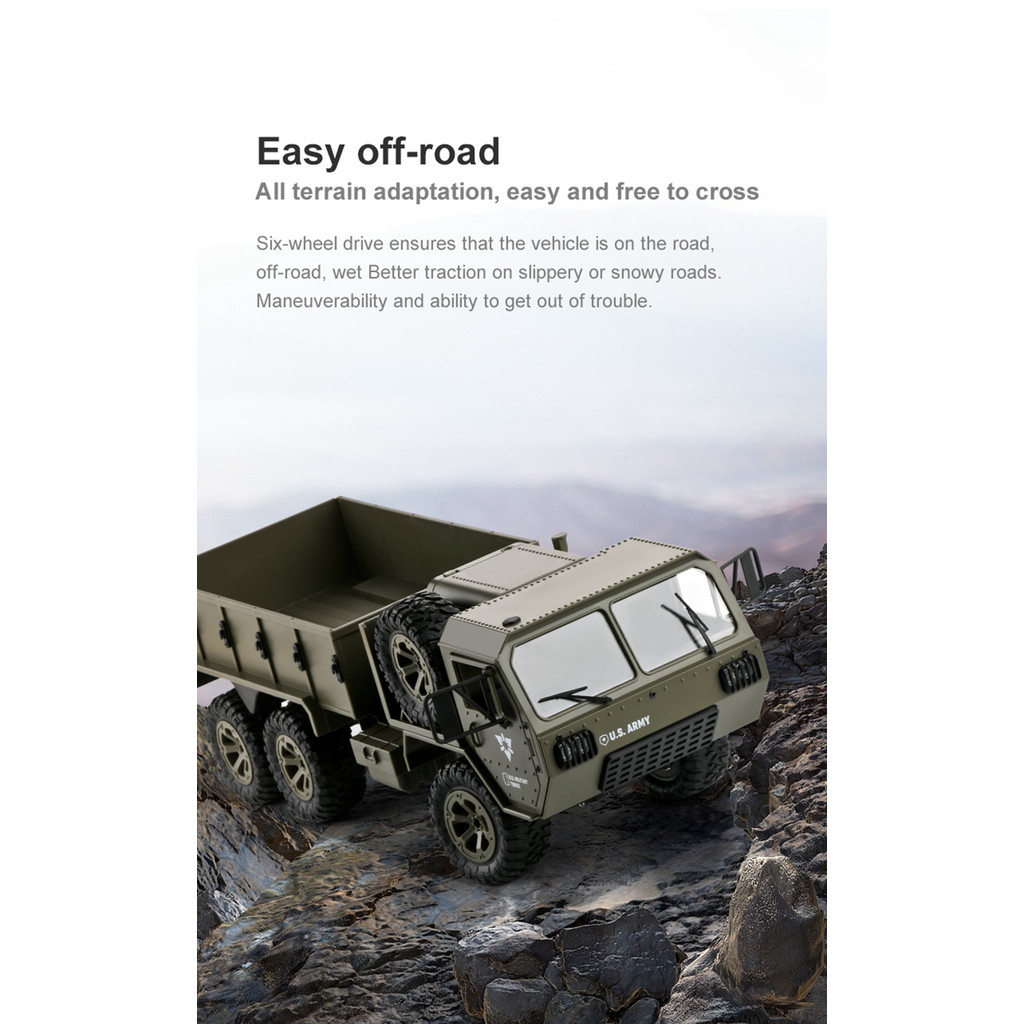 FAYEE FY004 RC Car 2.4G All-Terrain 6WD Off-Road Pickup Truck 70M ...