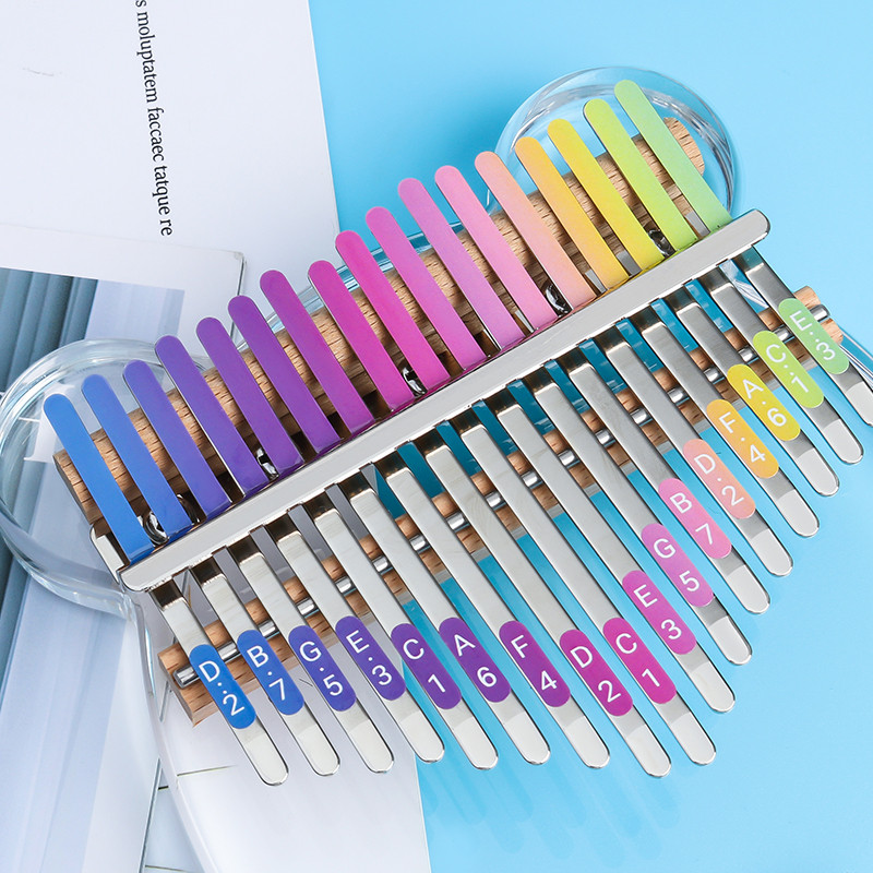 17-tone Thumb Piano Note Sticker Red Green Sticker Two-Finger Piano ...