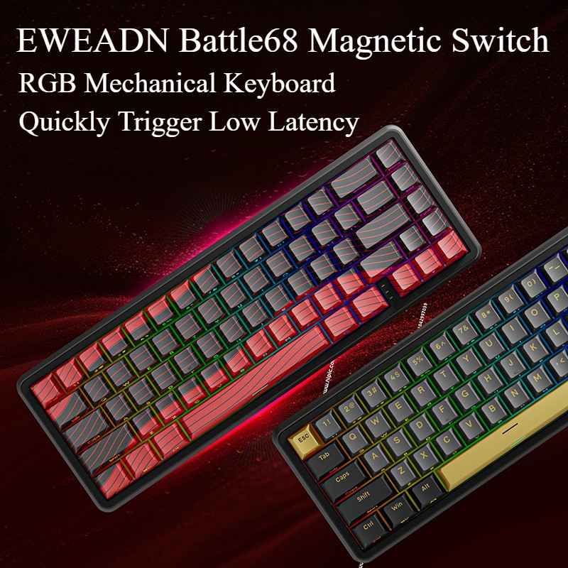 EWEADN Battle68 Magnetic Switch Mechanical Keyboard Wired Aluminum ...