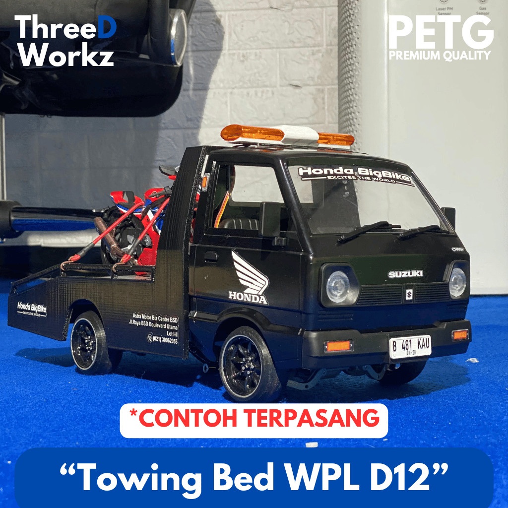 TOWING BED/TOWINGBAK MODIFICATION ACCESSORIES WPL D12 1:10 3D PRINTED ...