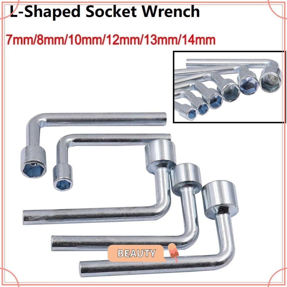 BEAUTYONE Hexagonal Wrench Sleeve, Multi Triangle Steel L-Shaped Socket ...