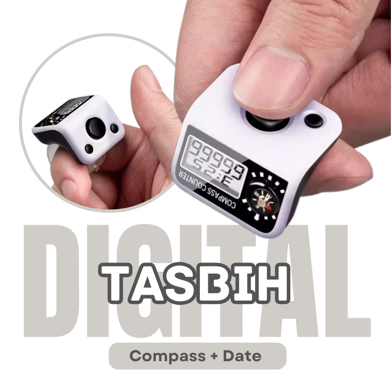 Digital Tasbih LCD Zikir with Compass & Date Electronic Tasbih Counter ...