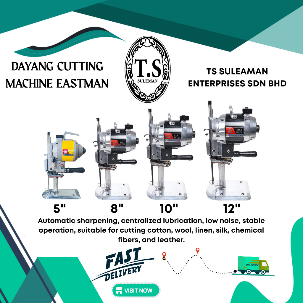 DAYANG FABRICS CUTTING MACHINE EASTMAN 5",8",10",12" / MESIN POTONG ...