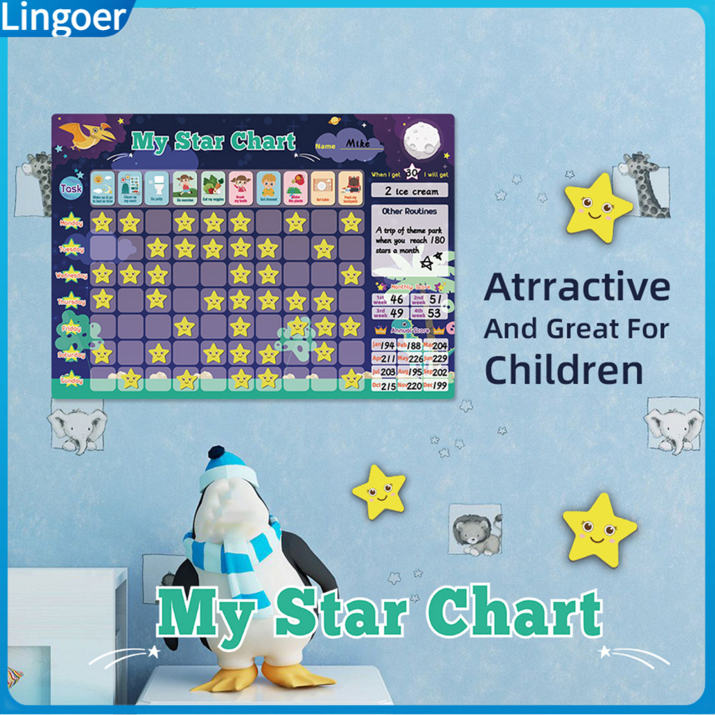 Lingoer| Behavior Reward Chart for Kids Sticker Chart for Children ...
