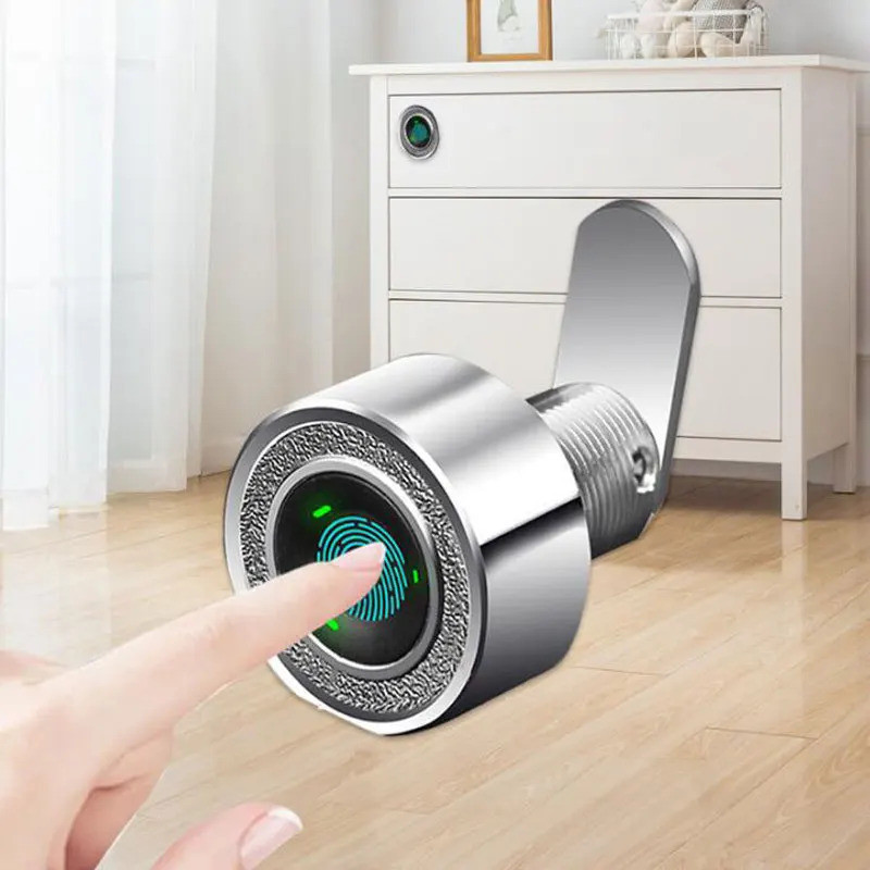 Zinc Alloy Smart Fingerprint Lock Drawer Lock Wardrobe Cabinet Lock ...