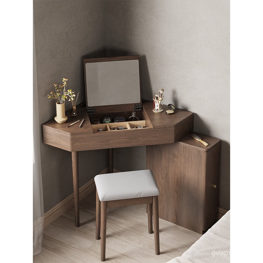 Digging Solid Wood Corner Dressing Table Bedroom Storage Cabinet ...