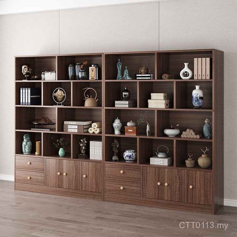 Tea Rack Decoration Display Cabinet Bookshelf Floor Living Room Cabinet ...