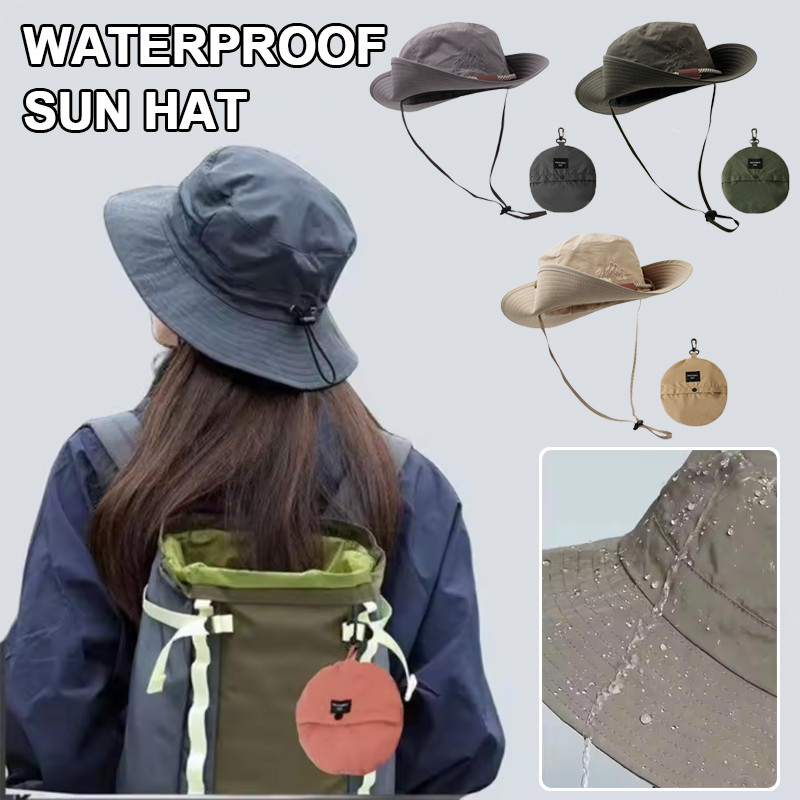 Waterproof Sun Hat Woman Men Summer Outdoor Uv Hat Foldable Fishing Hat ...