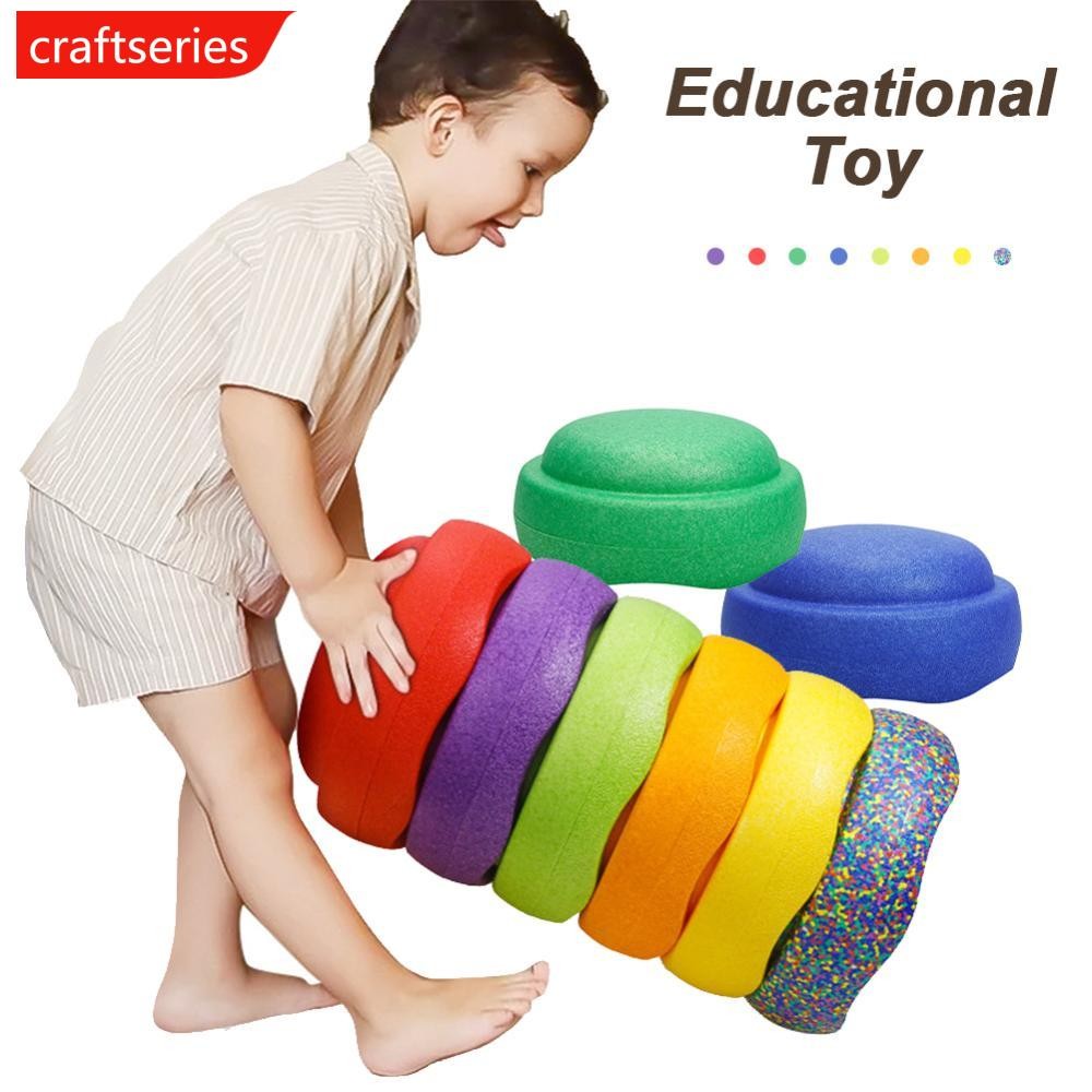 【CSE】 Balance Stepping Stones Set Kids Sensory Foam River Jumping Steps ...