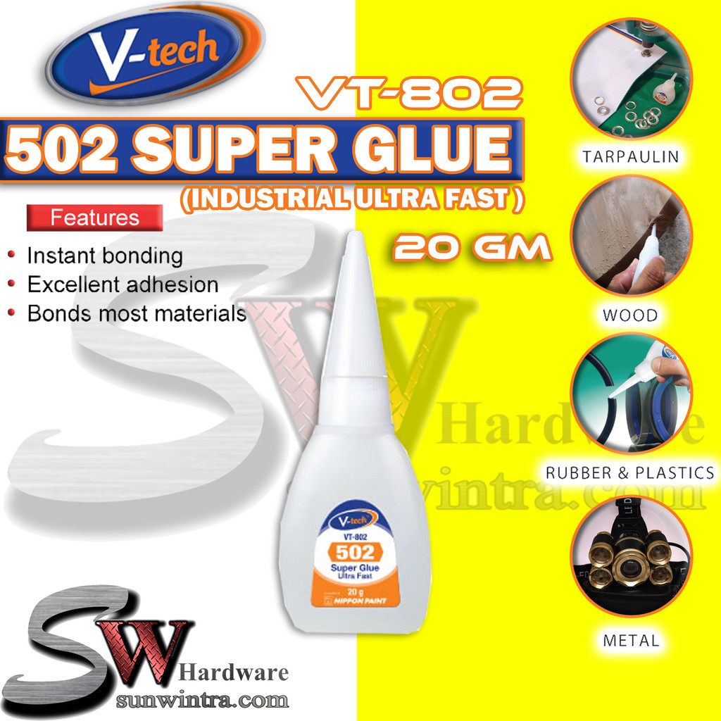 V-TECH VT-802 #502 Super Glue (Ultra Fast) Industrial Ultra Fast ...