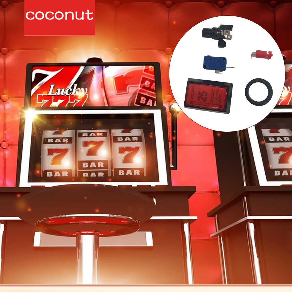 1/2/3/5 Red LED Push Button 25 Cent Rectangle Compound Illuminated ...