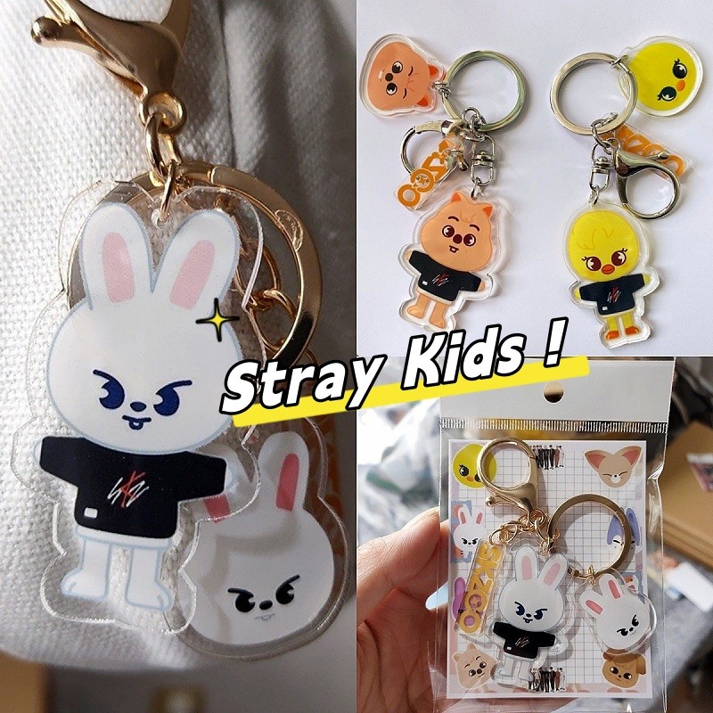 Kpop Idol Skzoo Stray Kids Keyring Felix Hanbangchan Leeknow Acrylic ...