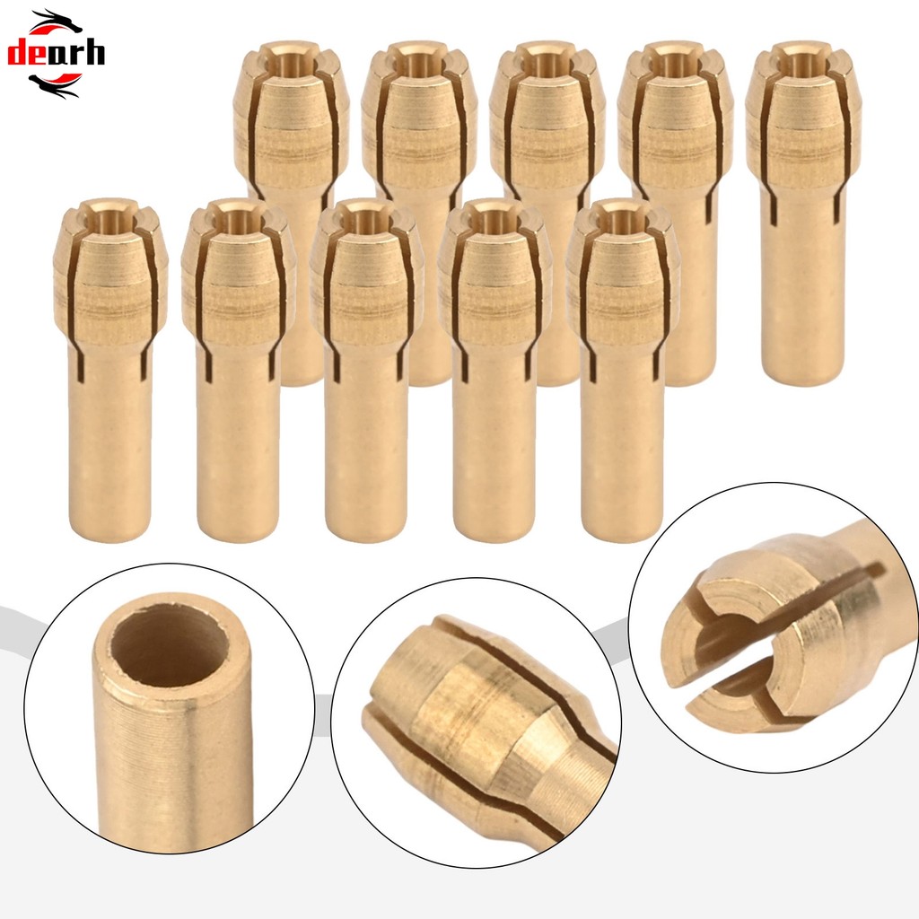 Mini Drill Collet Chuck 10pcs 4.2/4.8mm Shank Brass Chucks Adapter ...