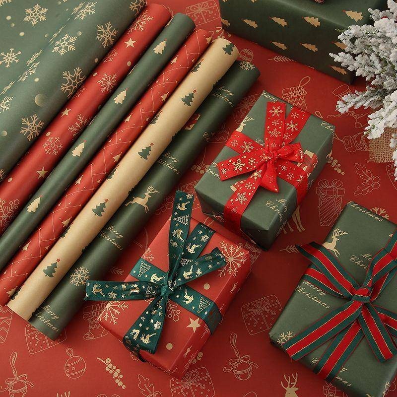 50*74 Christmas wrapping paper gift box wrapping paper birthday holiday ...