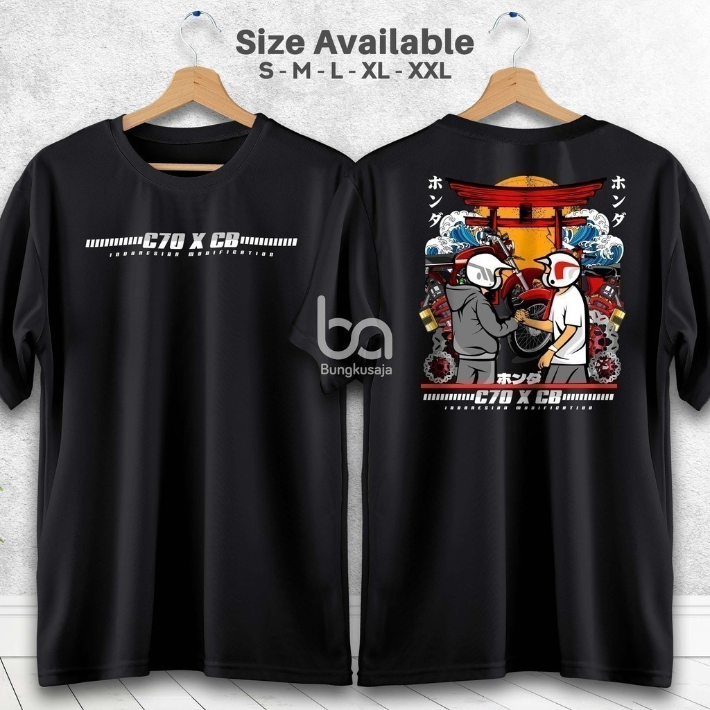 Honda 2024 fashion Cb X C70 Indonesian Modification Tshirt Racing Herex ...