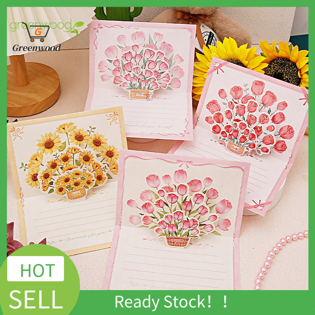 GRE Handmade Pop Up Cards Surprise Bouquet Pop Up Cards Handmade 3d ...