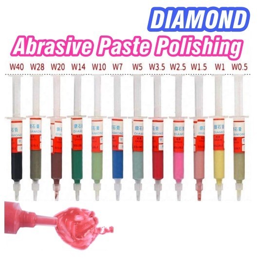 ZKT Diamond Abrasive Paste Polishing Lapping Paste Compound Syringes ...