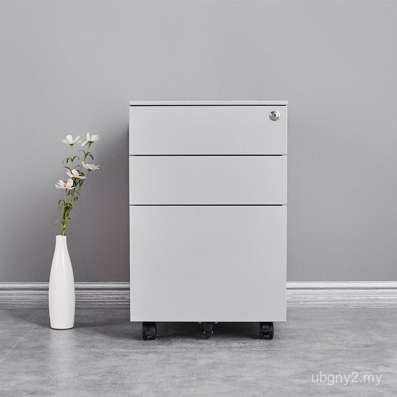 Movable Cabinet Tin File Cabinet Office Locker Under Desk Mobile File ...
