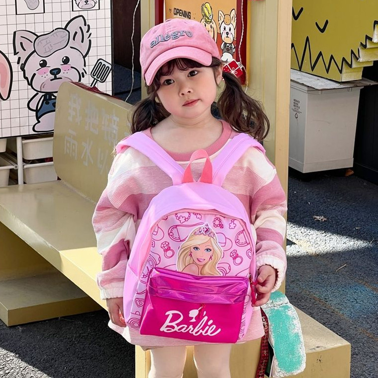 Pink Barbie School Bag Girl Cute Kids Outdoor Small Backpack ...