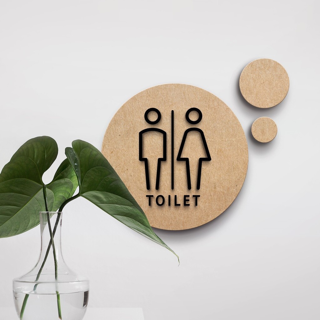 TOILET SIGNAGE FOR MEN AND WOMEN 洗手间门牌 公厕标识牌 亚克力 B10 | Shopee Malaysia