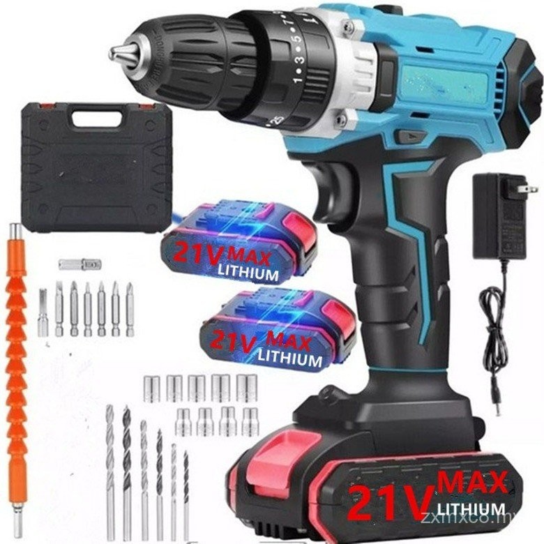 21v gerudi impak pelbagai fungsi isi rumah bateri litium gerudi ...