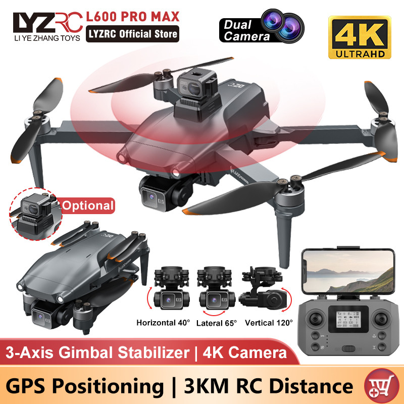 LYZRC L600 PRO MAX / L600 PRO GPS Drone 4K HD Dual Camera Brushless ...
