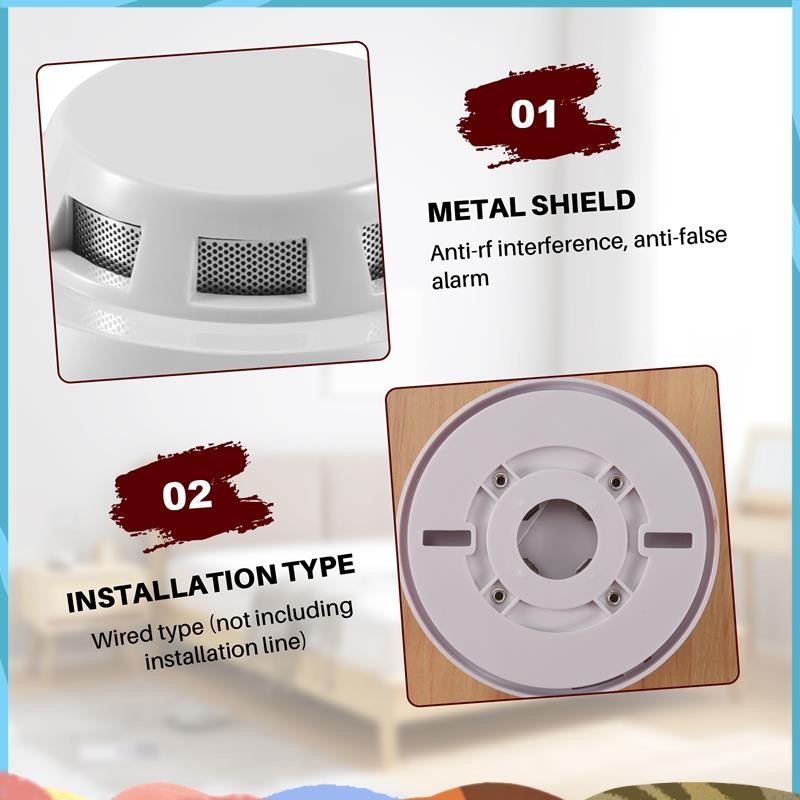 Wired Network Type Ceiling-Mounted Smoke Detector Smoke Detector Smart ...