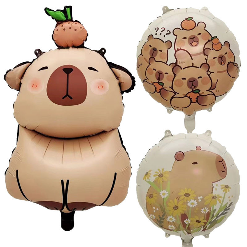 Capybara Balloons Kids Children Birthday Party Decorations Capybara ...