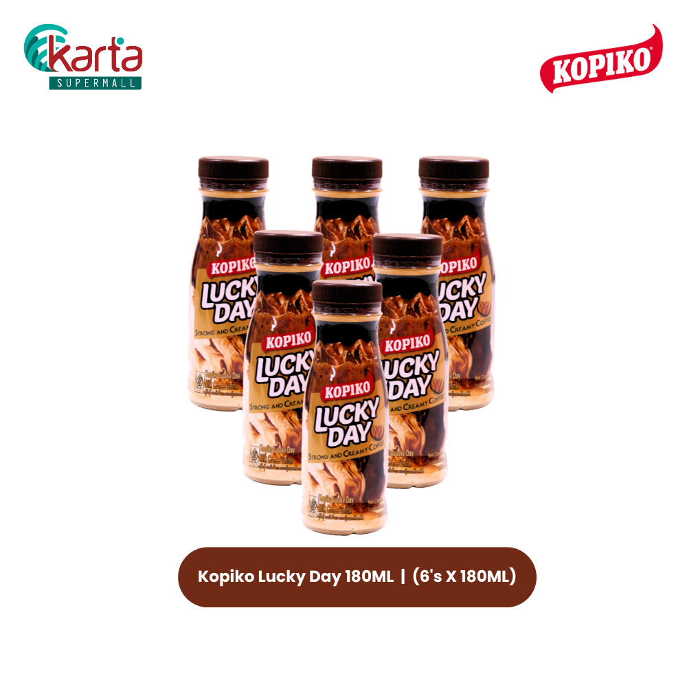 Kopiko Lucky Day Ready-to-Drink Milk Coffee 180ml Set (6's X 180ml ...