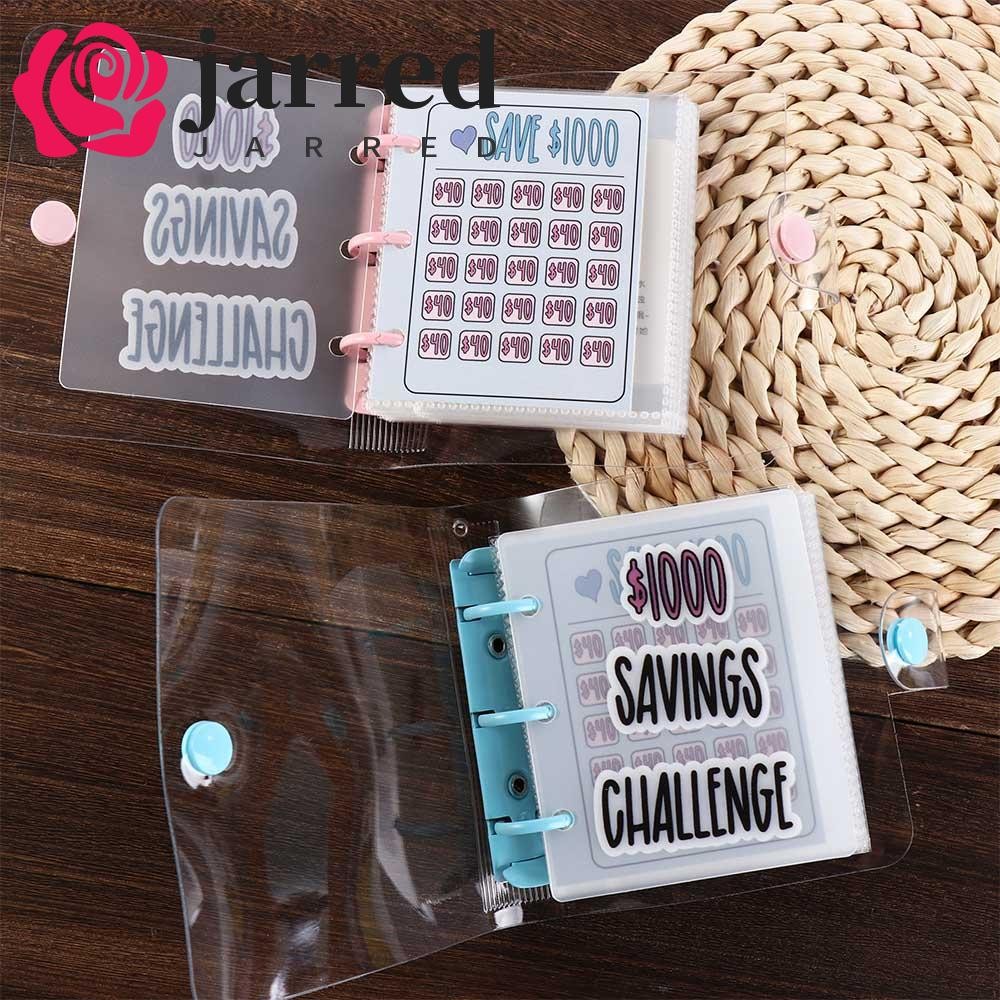 JARRED $1000 Money Savings Challenge Binder, Waterproof PVC Envelope ...