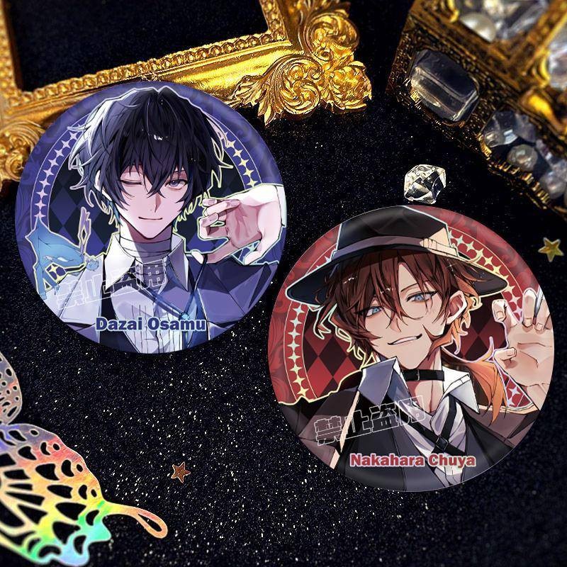 [Bota Shop] Bungou Stray Dog Badge Dazai Osamu Nakahara Nakaya Anime ...