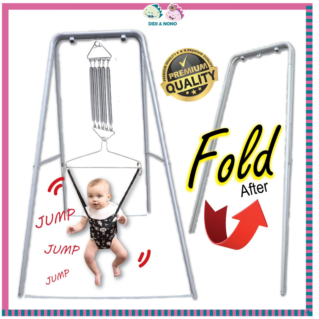 Multi functions Travel Spring Cot Stand Swing Jumper Gym Buai Baby ...